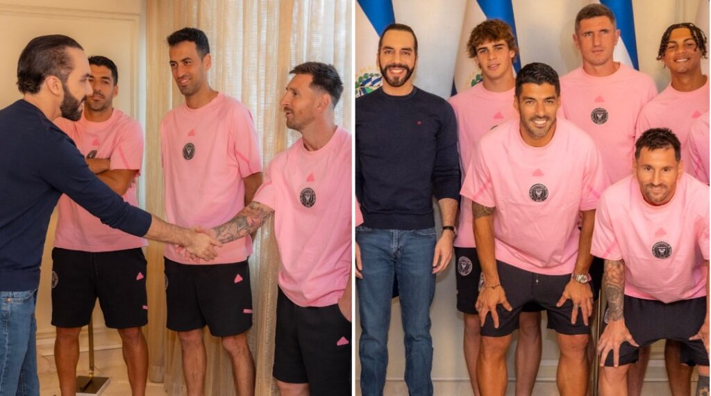 Bukele recibió al Inter Miami de Lionel Messi en El Salvador